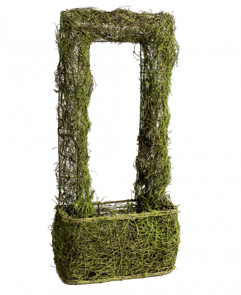 26" Green Moss Vine Rectangle Wreath w/ Basket - 62060GN – White Bayou ...